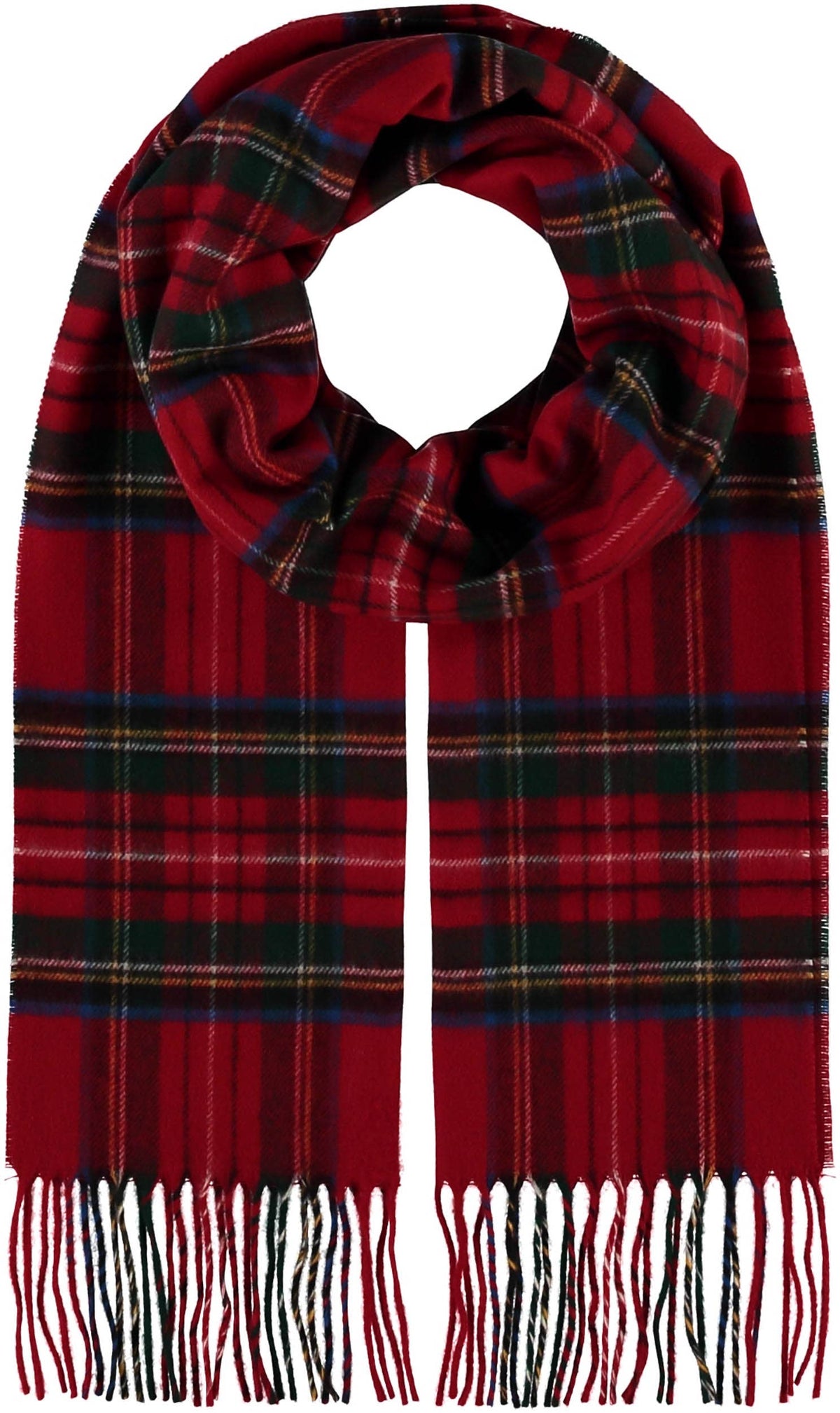 FRAAS - The Scarf Company - Traditional Tartan Cashmink® Scarf: Red ...